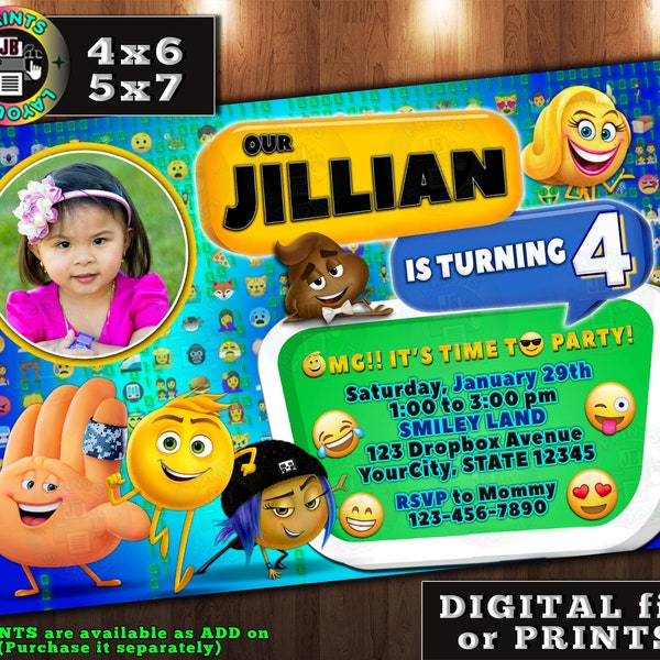 Emoji Invitation - Etsy