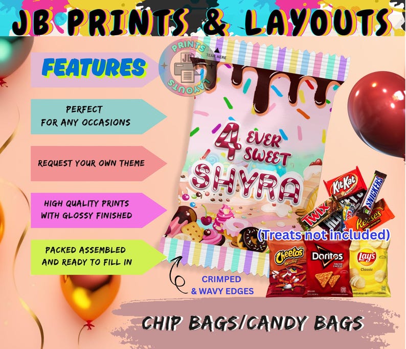 Custom Birthday Chip Bags: Personalized Party Favors for Any Occassions ...