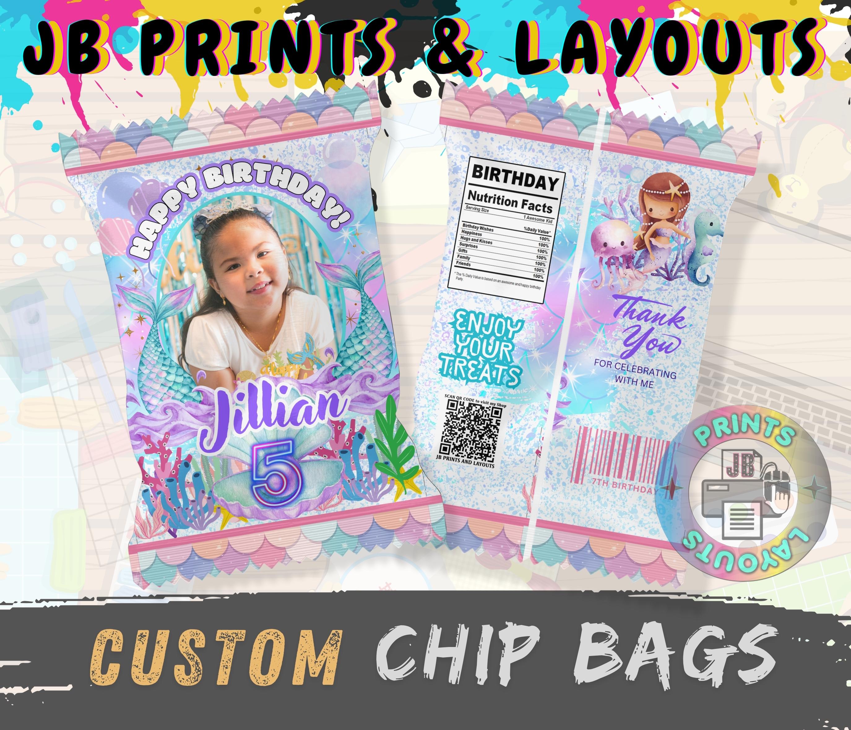 Custom Birthday Chip Bags: Personalized Party Favors for Any Occassions ...