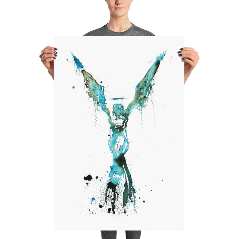 Blue Angel - Fine Art Print - Watercolour Painting - Wall Decor - Etsy