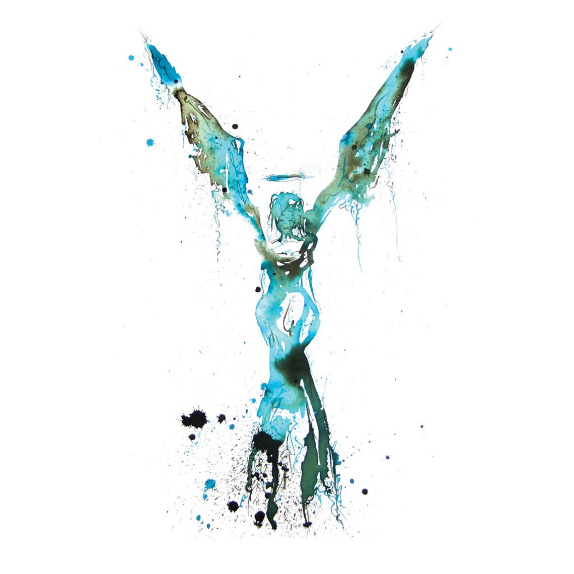 Blue Angel - Fine Art Print - Watercolour Painting - Wall Decor - Etsy