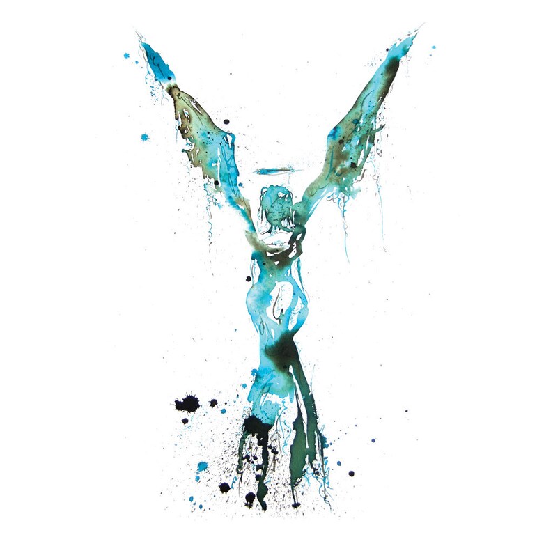 Blue Angel - Fine Art Print - Watercolour Painting - Wall Decor - Etsy