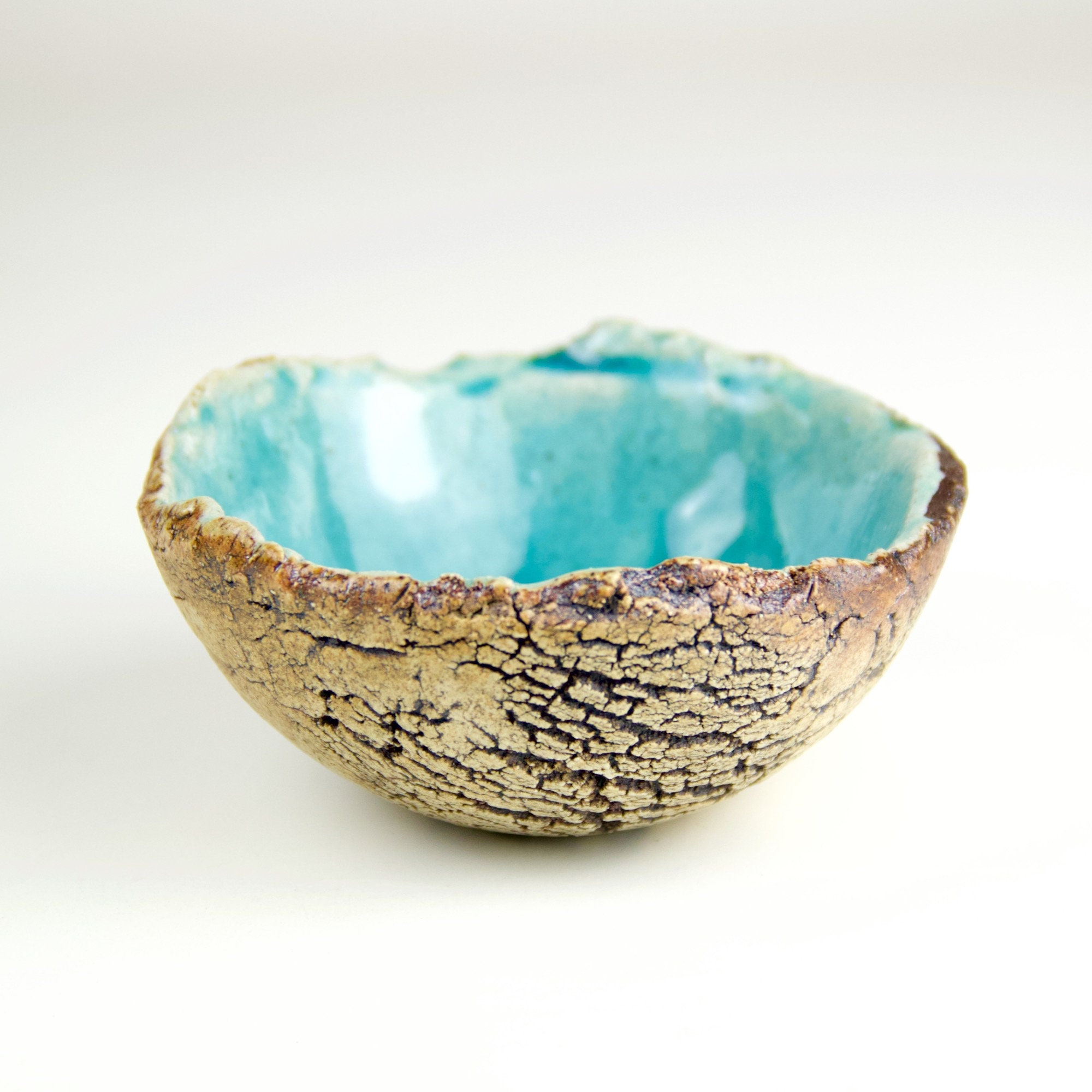 Cracked Earth Bowl - Ceramic Trinket Dish - Etsy