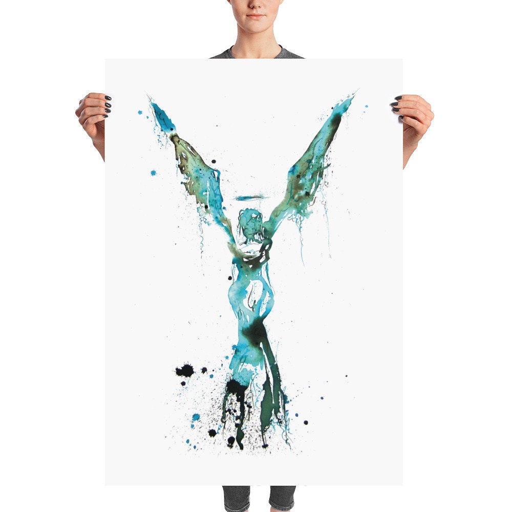 Blue Angel - Fine Art Print - Watercolour Painting - Wall Decor - Etsy