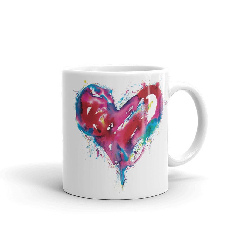 Watercolour Love Heart Mug Collection Art Mug 19 - Etsy
