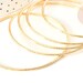 Round Textured 304 Stainless Steel Bangle Bracelet, Gold 68mm, Gold ...