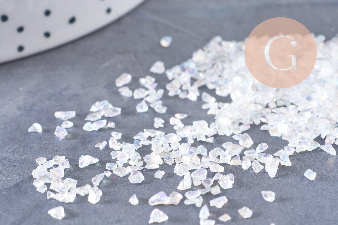 Sand Nugget Glass Transparent Iridescent 1.5-3mm, X10gr (G1969) - Etsy ...
