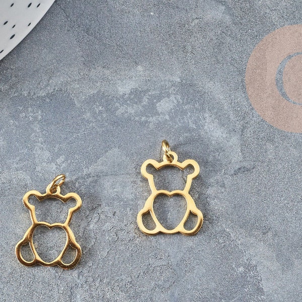 Golden Bear Pendant - Etsy
