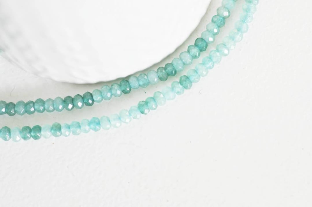 Light Blue Jade Abacus Bead, Jade Bead, Natural Stone, Natural Jade ...
