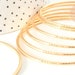 Round Textured 304 Stainless Steel Bangle Bracelet, Gold 68mm, Gold ...