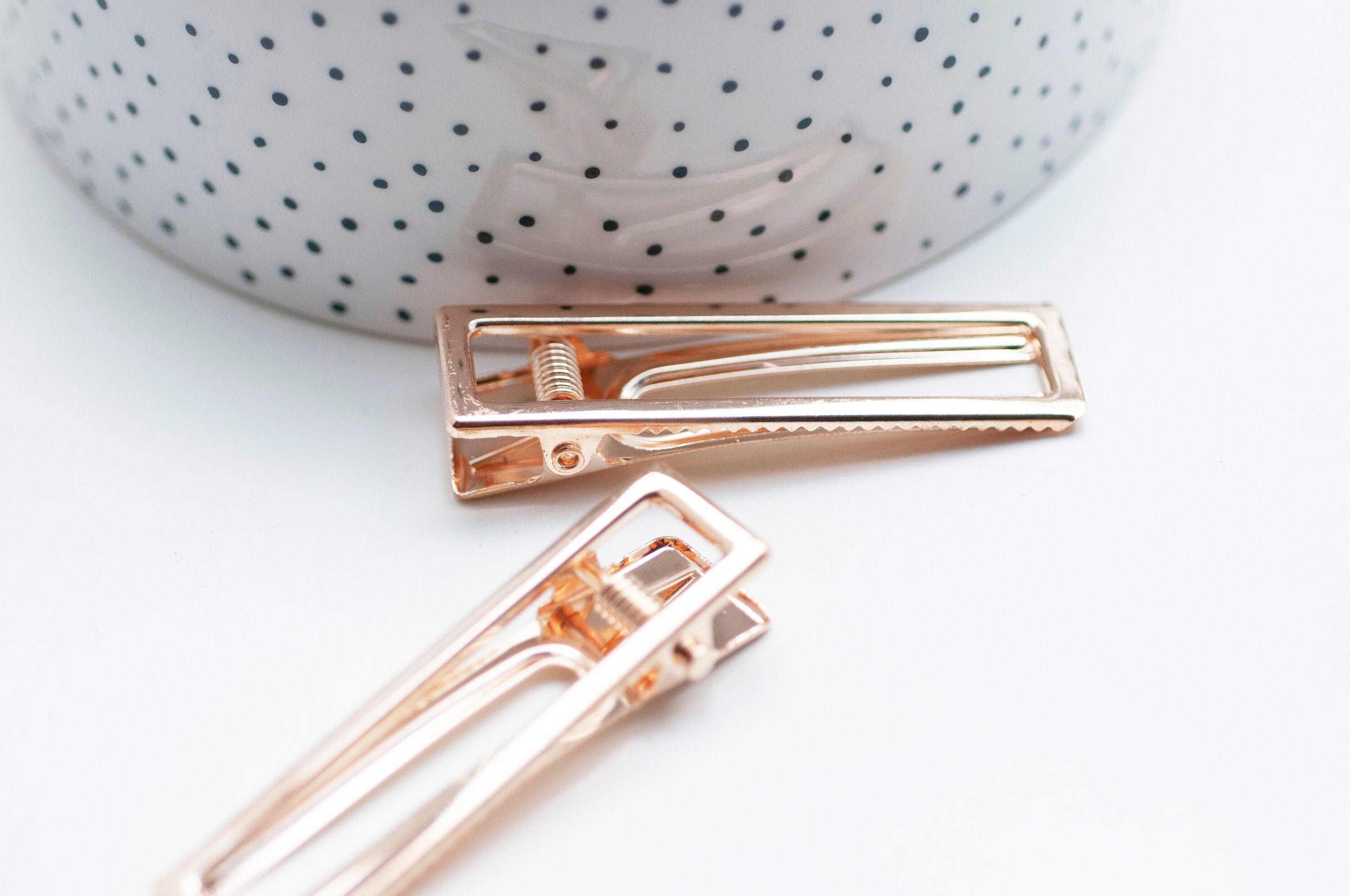 Rectangle Golden Metal Bar Support Without Tray Hair Clip - Etsy