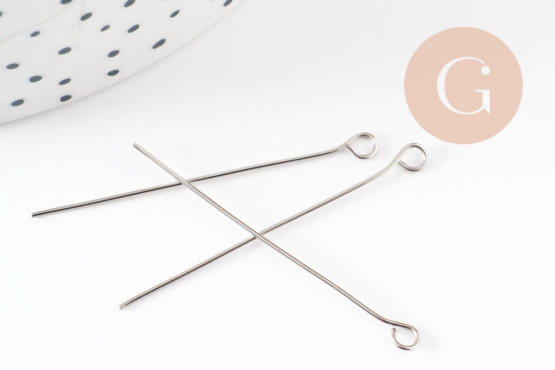 Stainless Steel 201 Platinum-plated Shank Loop Nail, 40mm, X20 (G9321 ...