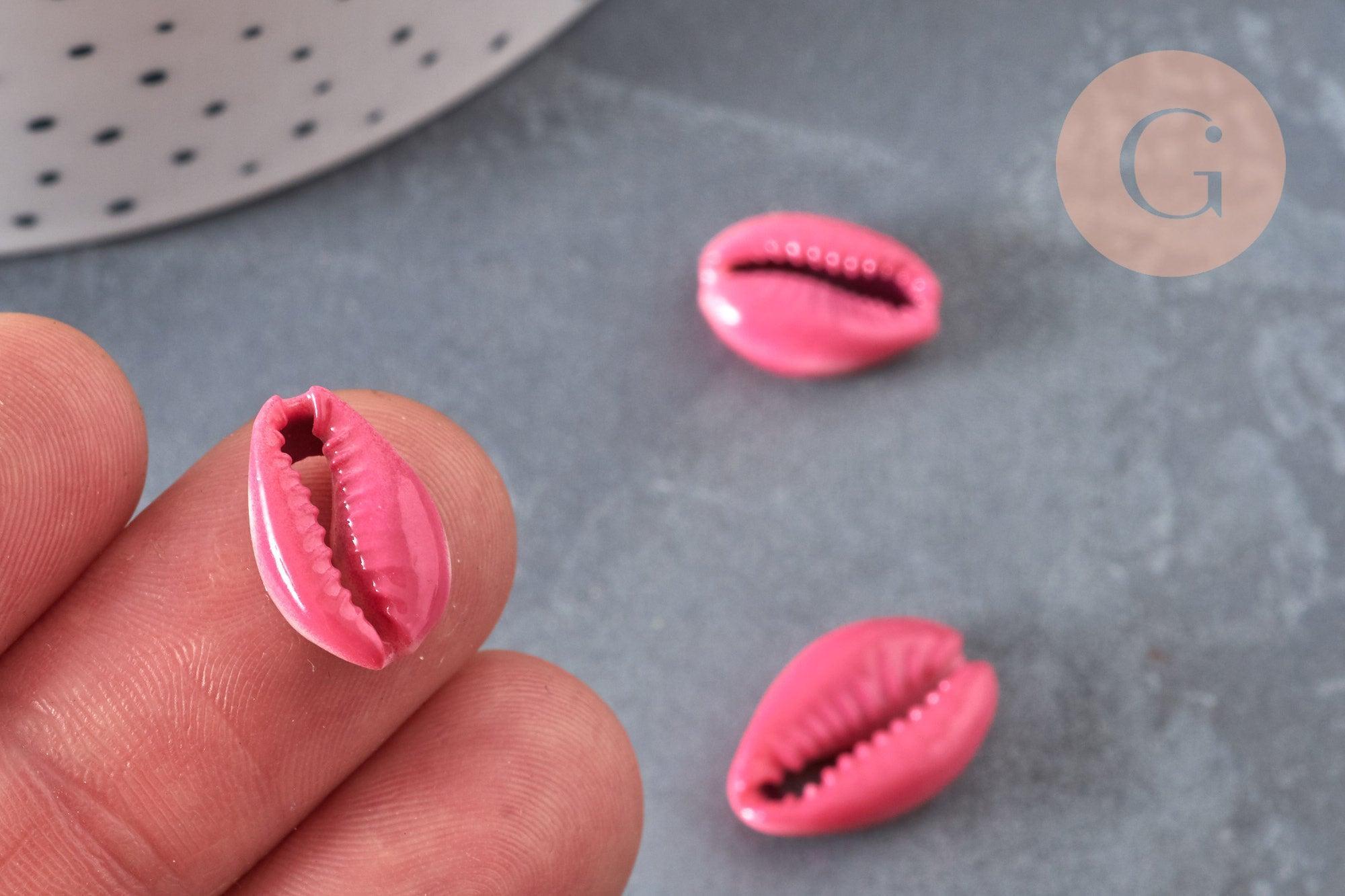 Pink Cowrie Shell Pendant, Natural Shell, Pink Cowrie, Shell Jewelry ...