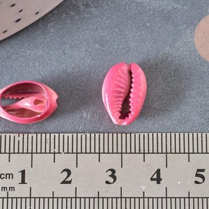 Pink Cowrie Shell Pendant, Natural Shell, Pink Cowrie, Shell Jewelry ...