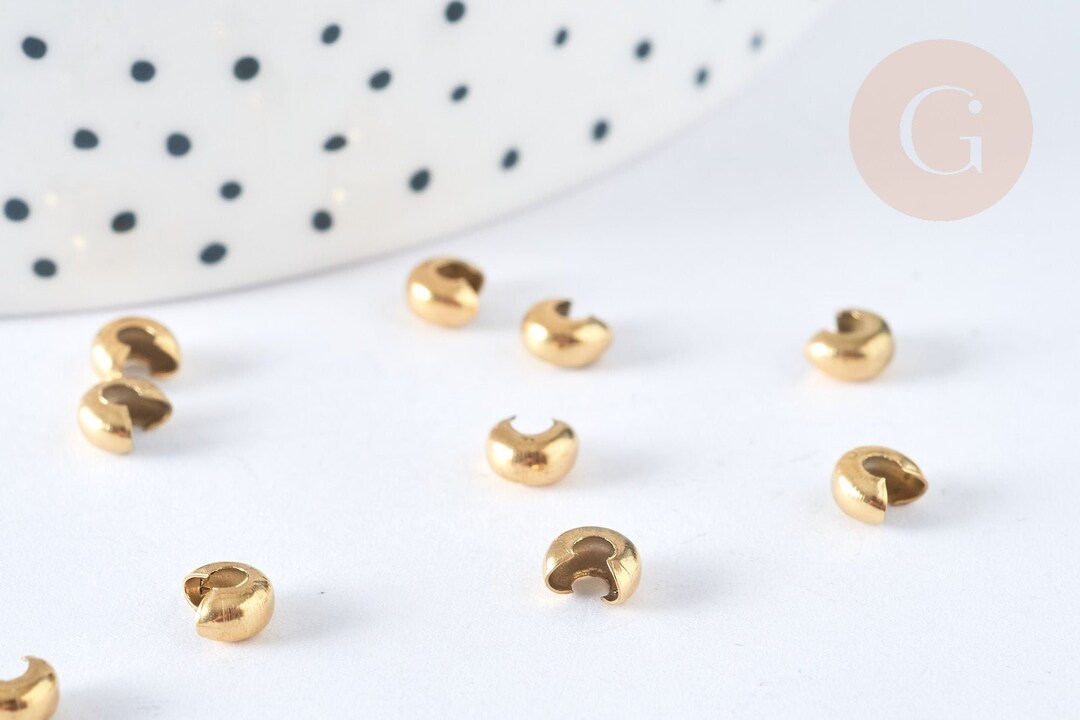 Crush Bead Covers in 304 Golden Stainless Steel, Creation of Steel ...