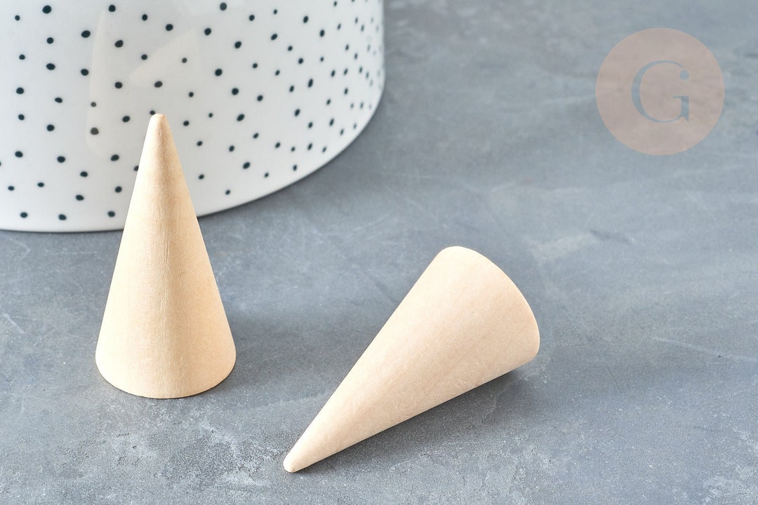50mm Light Wood Cone, Ring Display, Jewelry Display for Designer ...