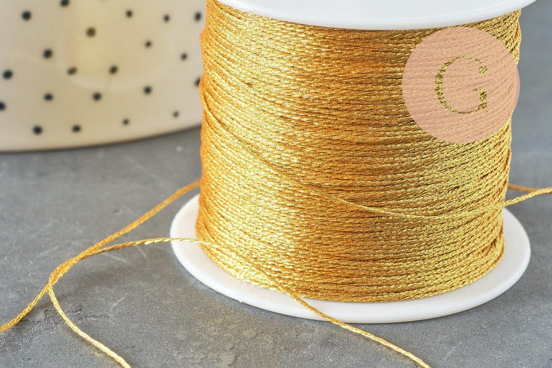 Gold Metallic Polyester Thread 0.4m, Jewelry Creation, Couture Thread ...