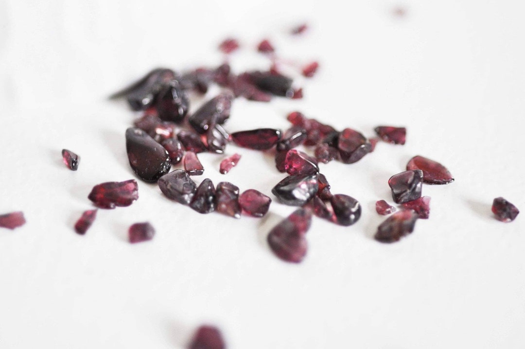 Sable grenat rouge bordeau naturel 3-6mmchips création bijoux - Etsy France