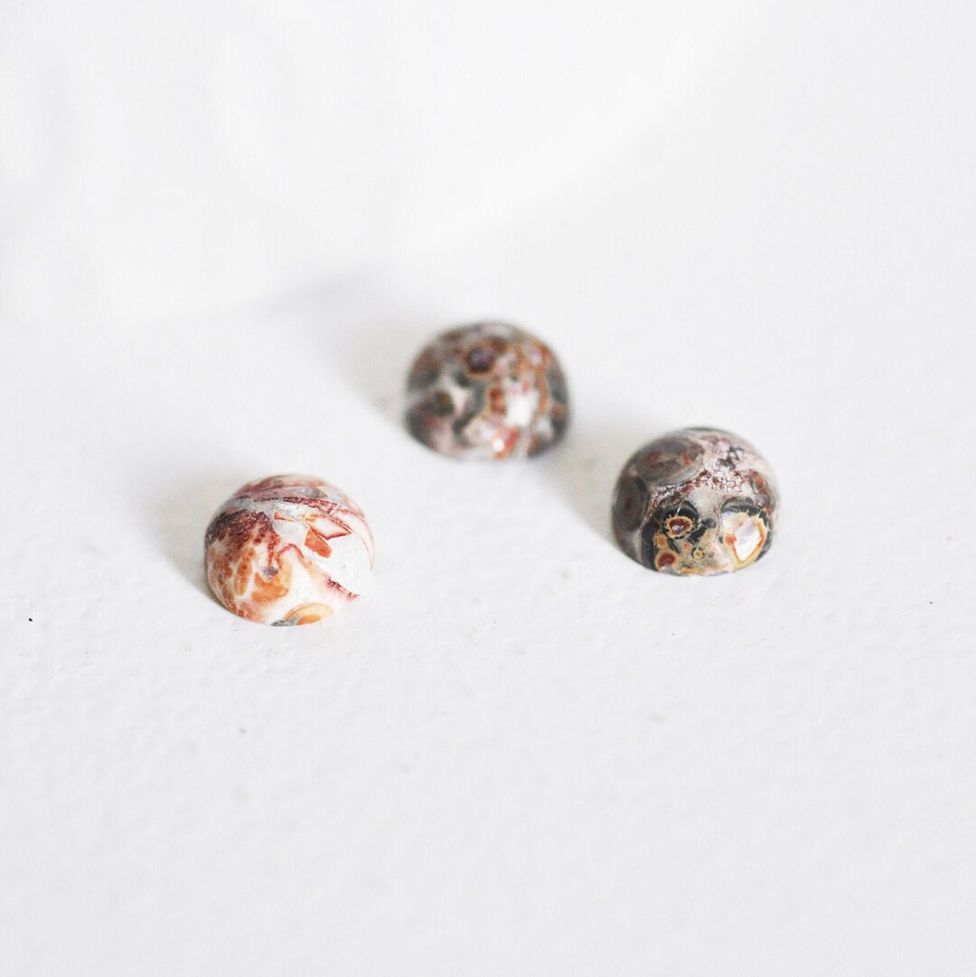 Round Marbled Jasper Cabochon 8mm Stone Jewelry Natural - Etsy