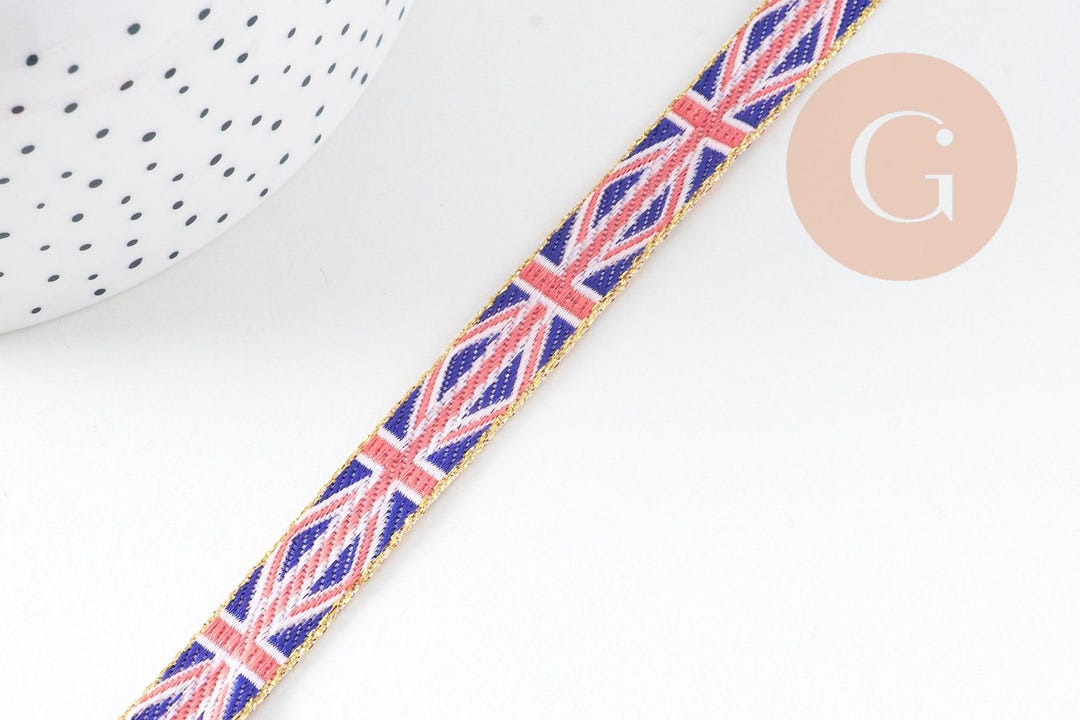 10mm Country Flag Text Ribbon, a Quality Embroidered Ribbon for Sewing ...