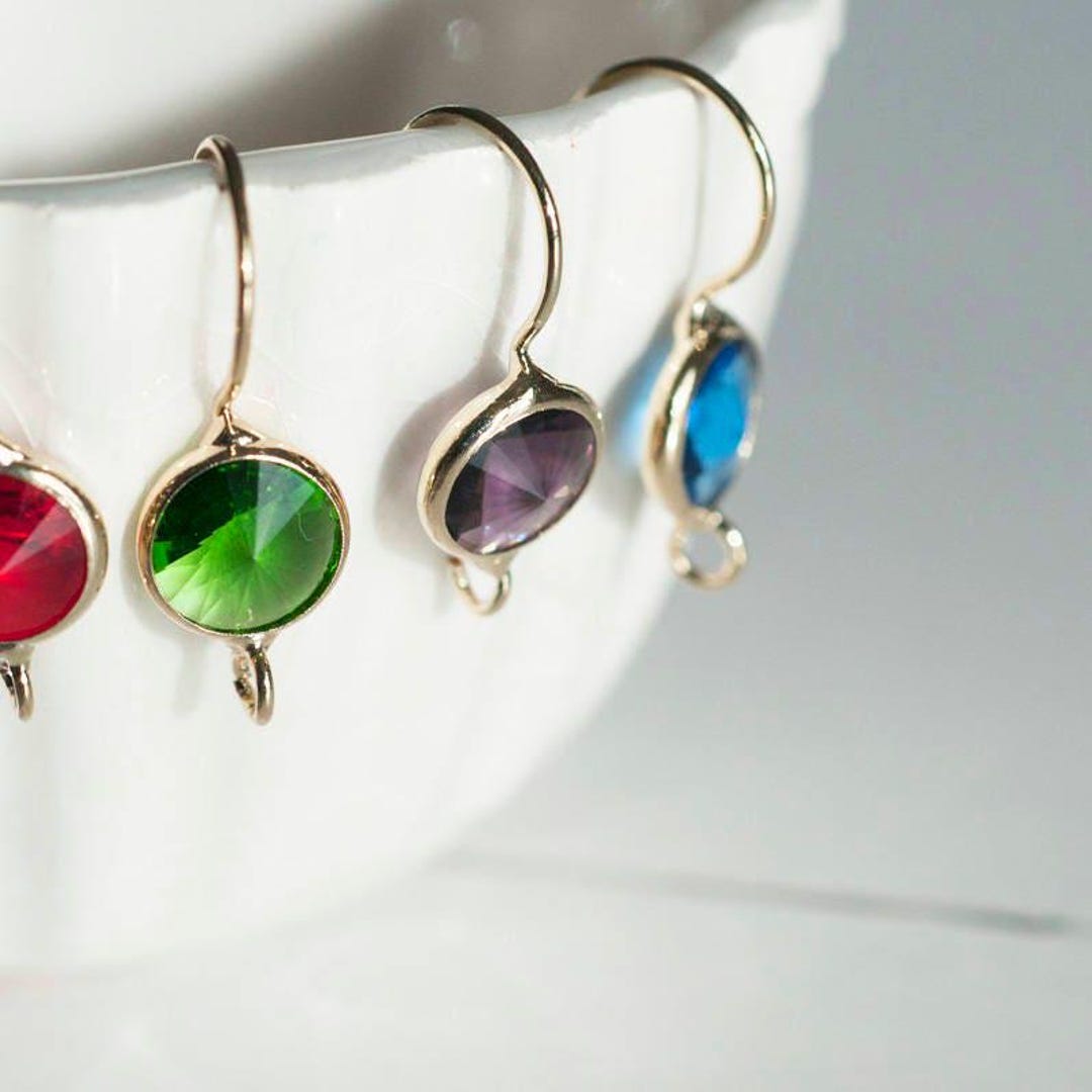 Gold Brass Colorful Crystal Night Light Loop Holders, Gold Jewelry ...