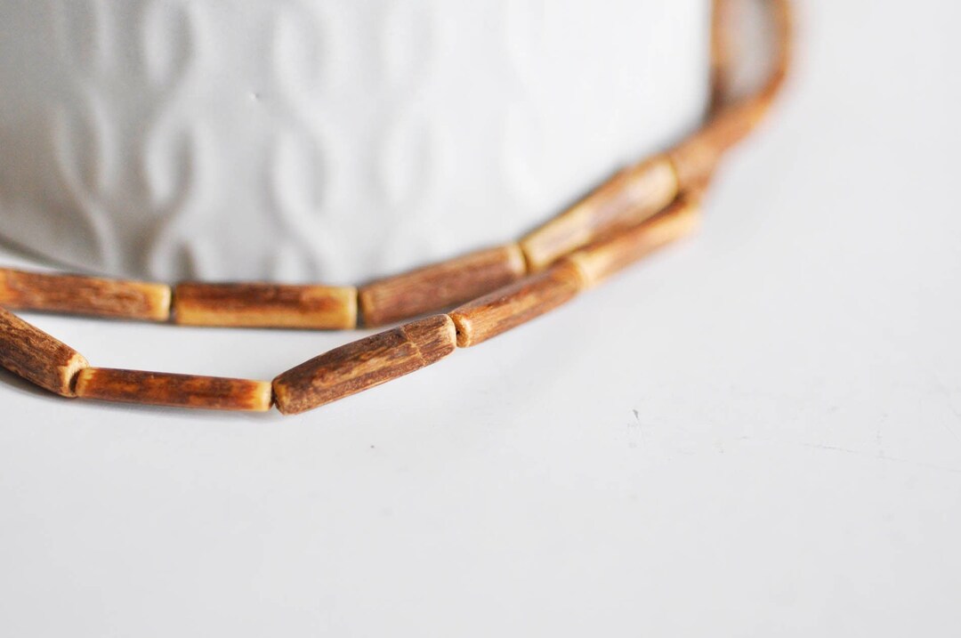 Natural Coconut Tube Beads Creative Supplies Natural Wood - Etsy
