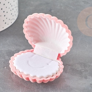 Ecrin bijou coquillage Velours rose 3.8cm, x1 (G3297) - Etsy France
