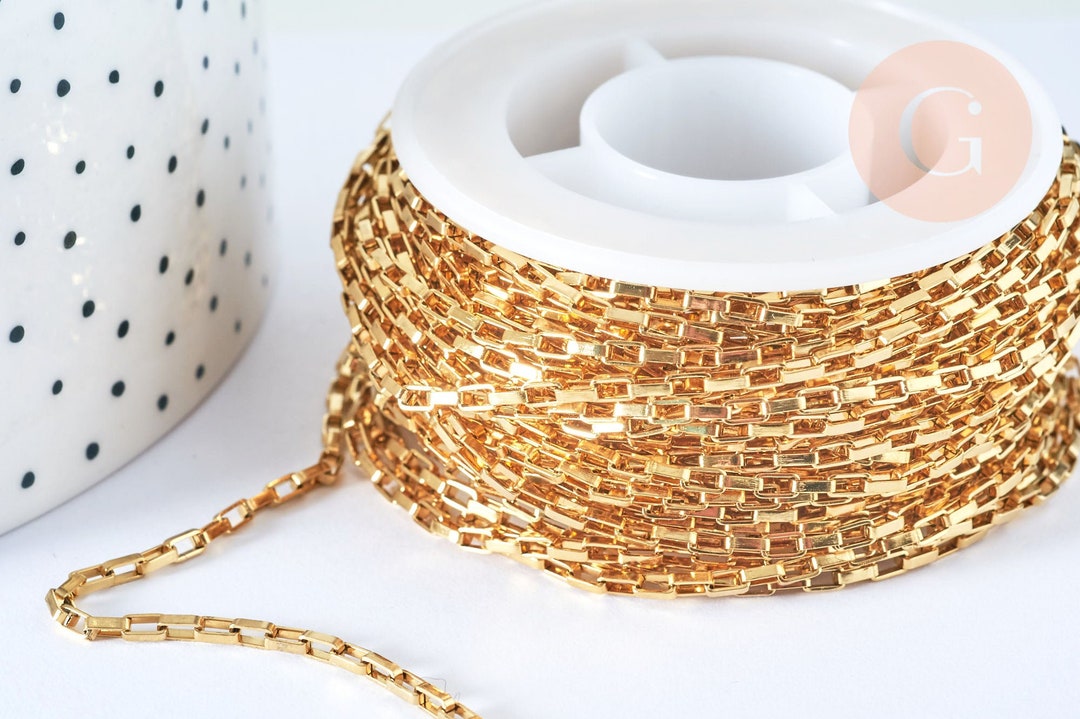 304 Stainless Steel Rectangle Mesh Chain 18k 3x2mm, Stainless Steel ...