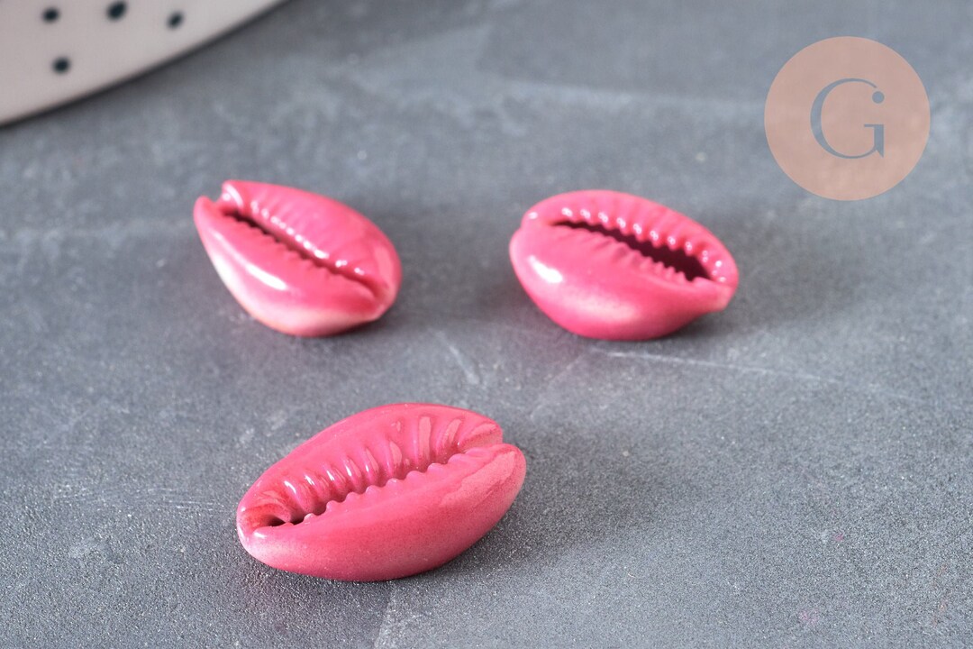 Pendant Shell Cowrie Shell Natural Shell Pink Cowry Jewelry - Etsy