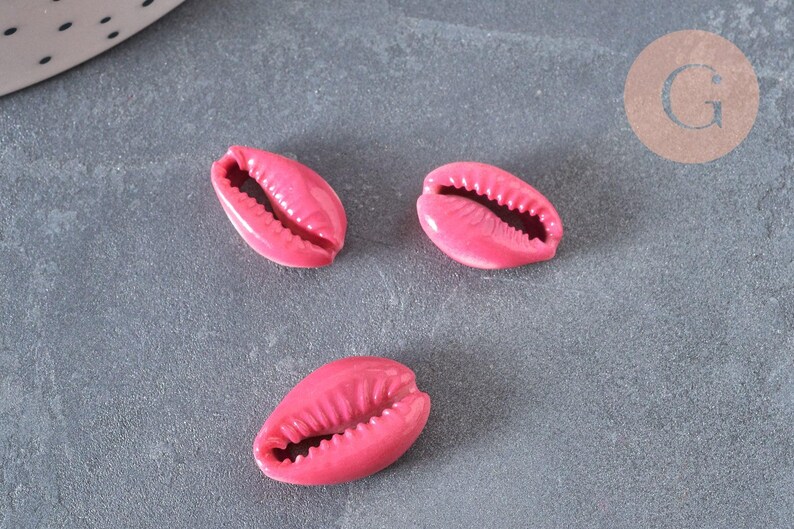 Pink Cowrie Shell Pendant, Natural Shell, Pink Cowrie, Shell Jewelry ...