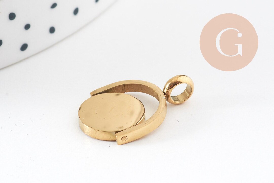 Customizable Rotating Medal Pendant, 21.5mm, X1 (G10897) - Etsy