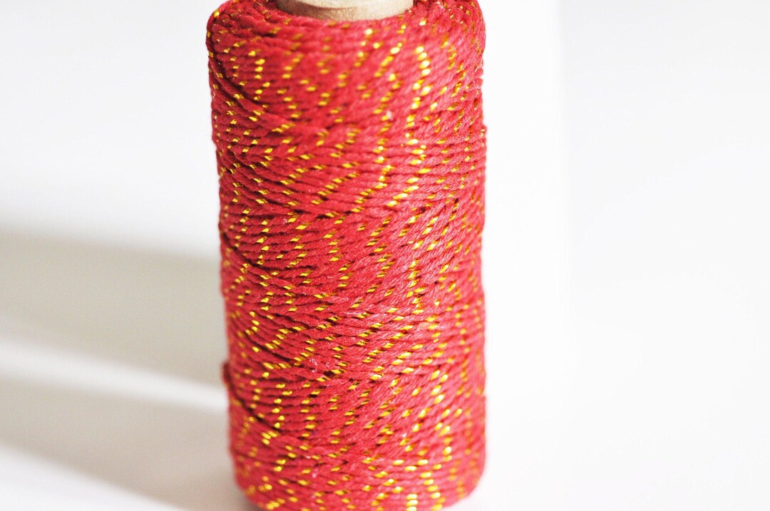 Red Golden Metallic Cord, Jewelry Making, Red Thread, Scrapbooking ...