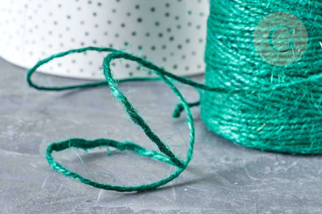 2mm Green Dyed Jute Rope, Jewelry Cord, Scrapbooking Cord, 5 Meters ...