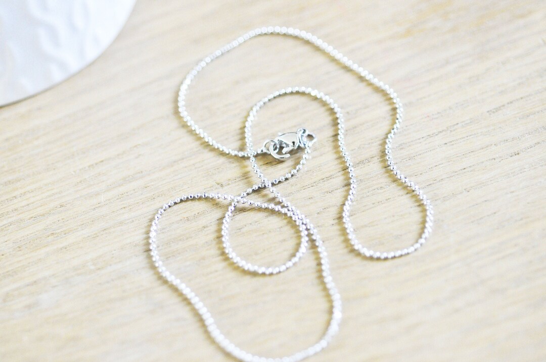 Fine Platinum Faceted Ball Chain, Brass Necklace Chain, Fine Silver ...