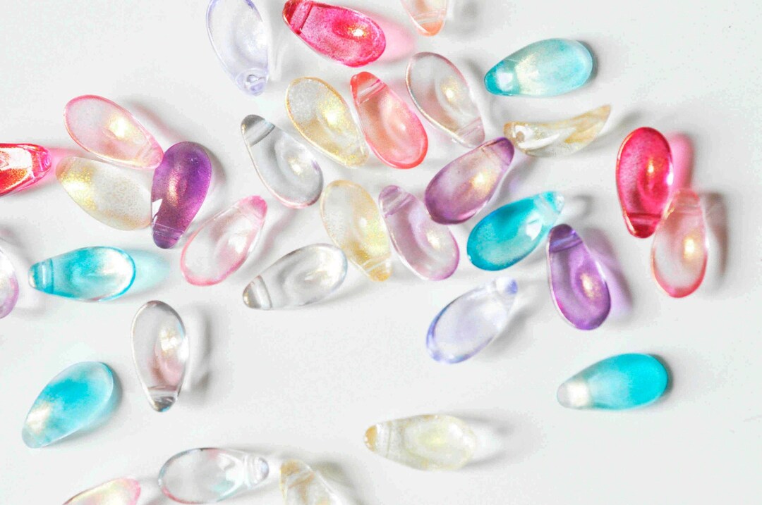 MULTICOLOR Drop Crystal Beads, Austrian Crystal, Drop Beads, Jewelry ...