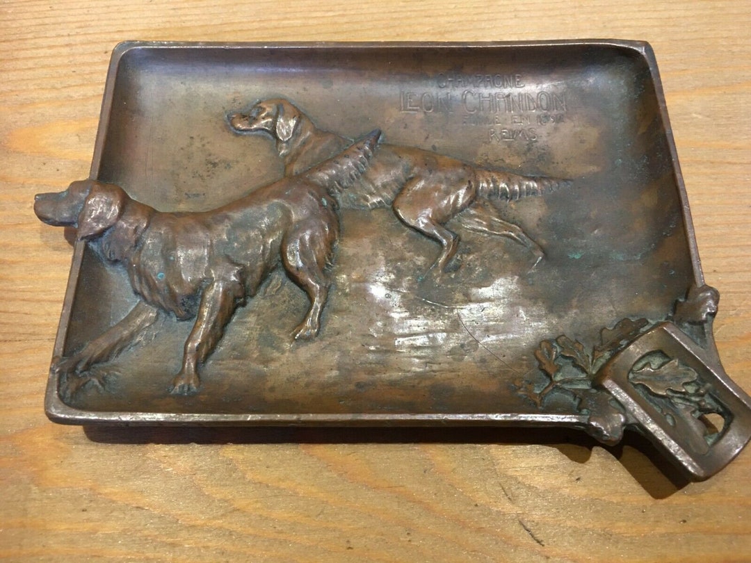 Vintage Leon Chandon Tip Tray, 1920s Art Nouveau Dog Ashtray - Etsy