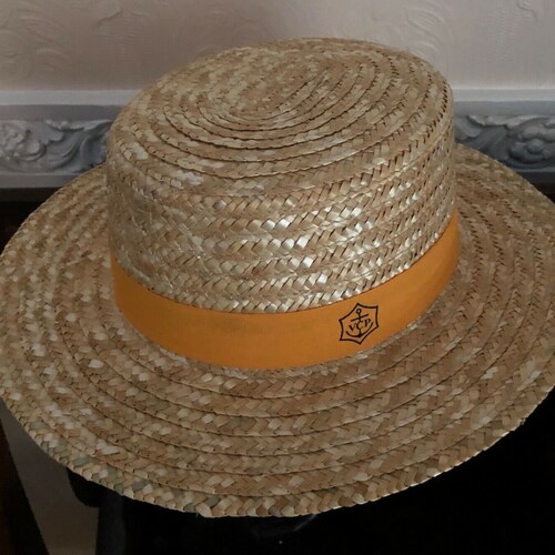 Veuve Clicquot Champagne PANAMA Style STRAW BOATER Hat One - Etsy UK
