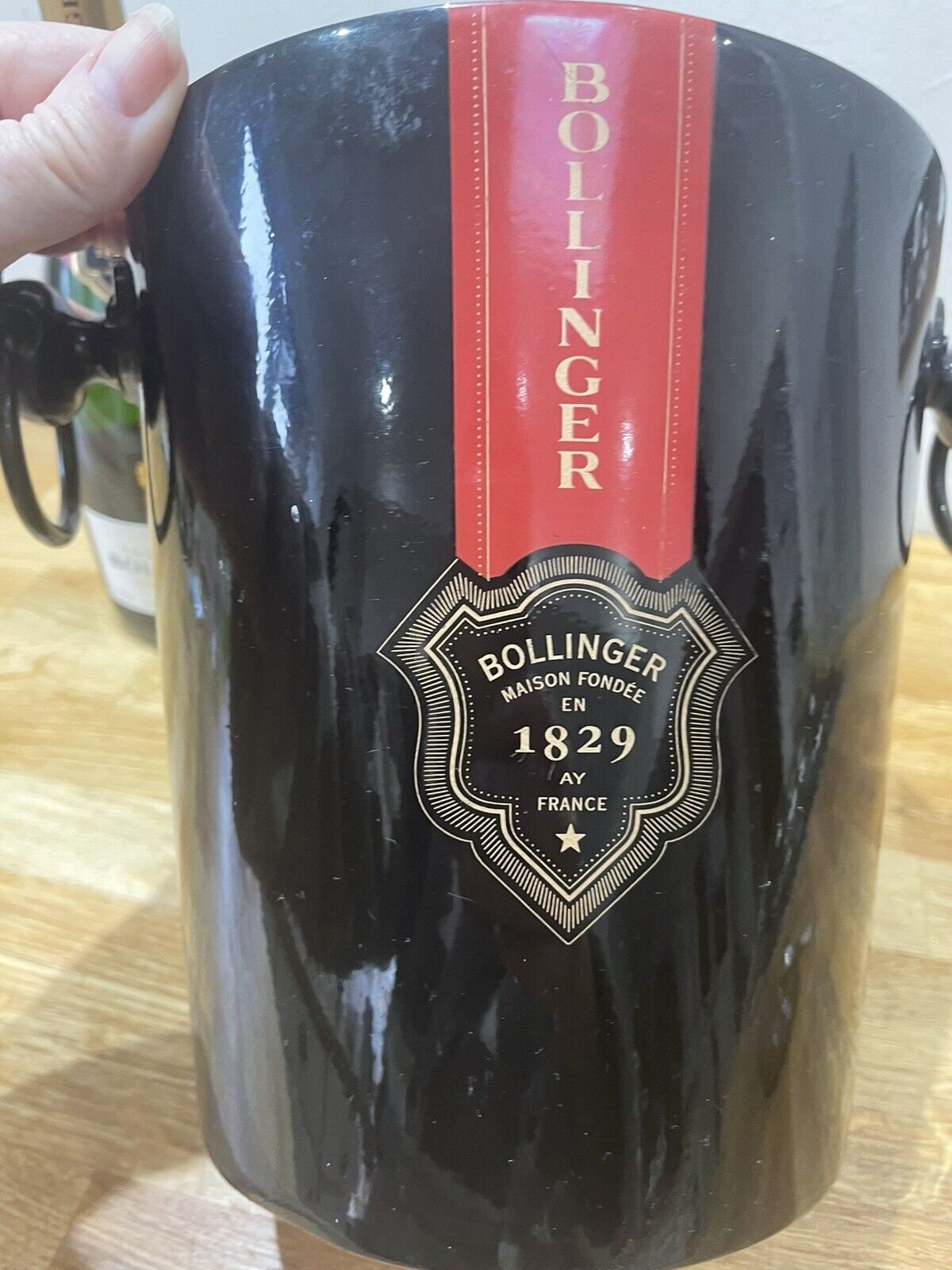 BOLLINGER Champagne Ice Bucket Black and Red Vintage 1980s VGC - Etsy