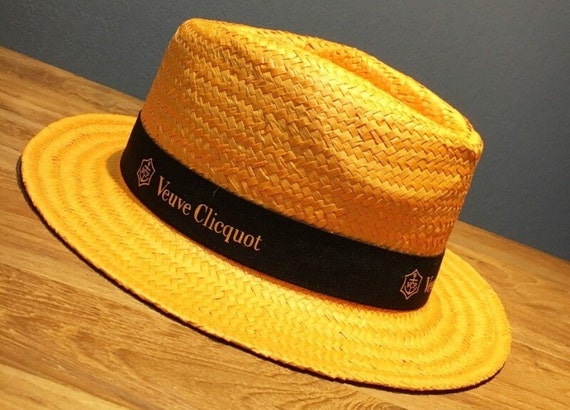 Veuve Clicquot Champagne PANAMA Style BOATER Hat One… - Gem