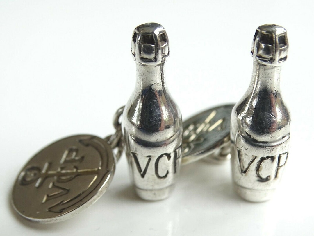 Veuve Clicquot Champagne VCP Bottle Cufflinks Anchor Original Vintage ...