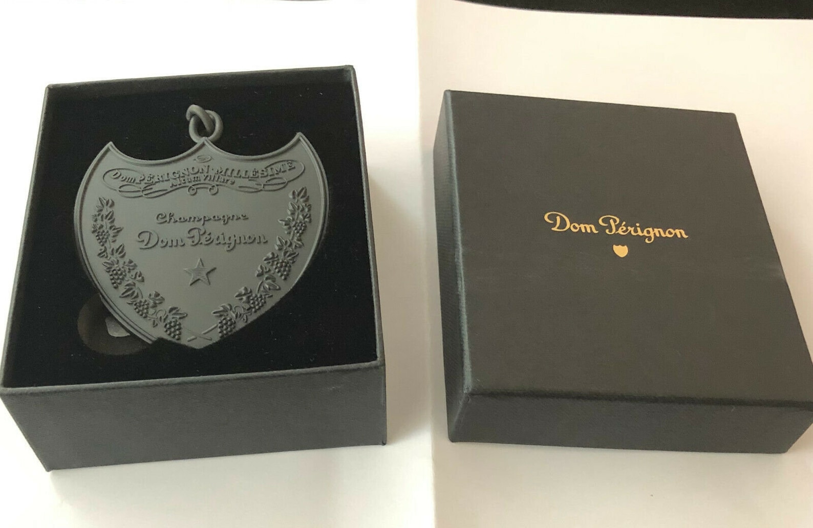 DOM PERIGNON Champagne Pewter Metal Tradmark Shield KEYRING - Etsy