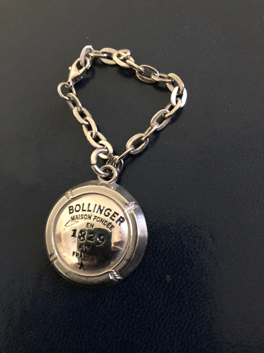 Bollinger Champagne Chrome Metal CAPSULE KEYRING CLASSY Vintage - Etsy