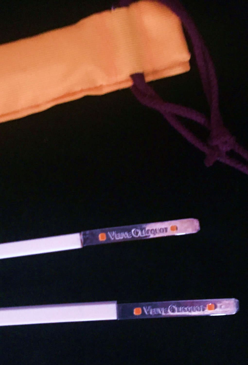 Veuve Clicquot Champagne Chopsticks, Silver Tipped, in Branded Bag - Etsy