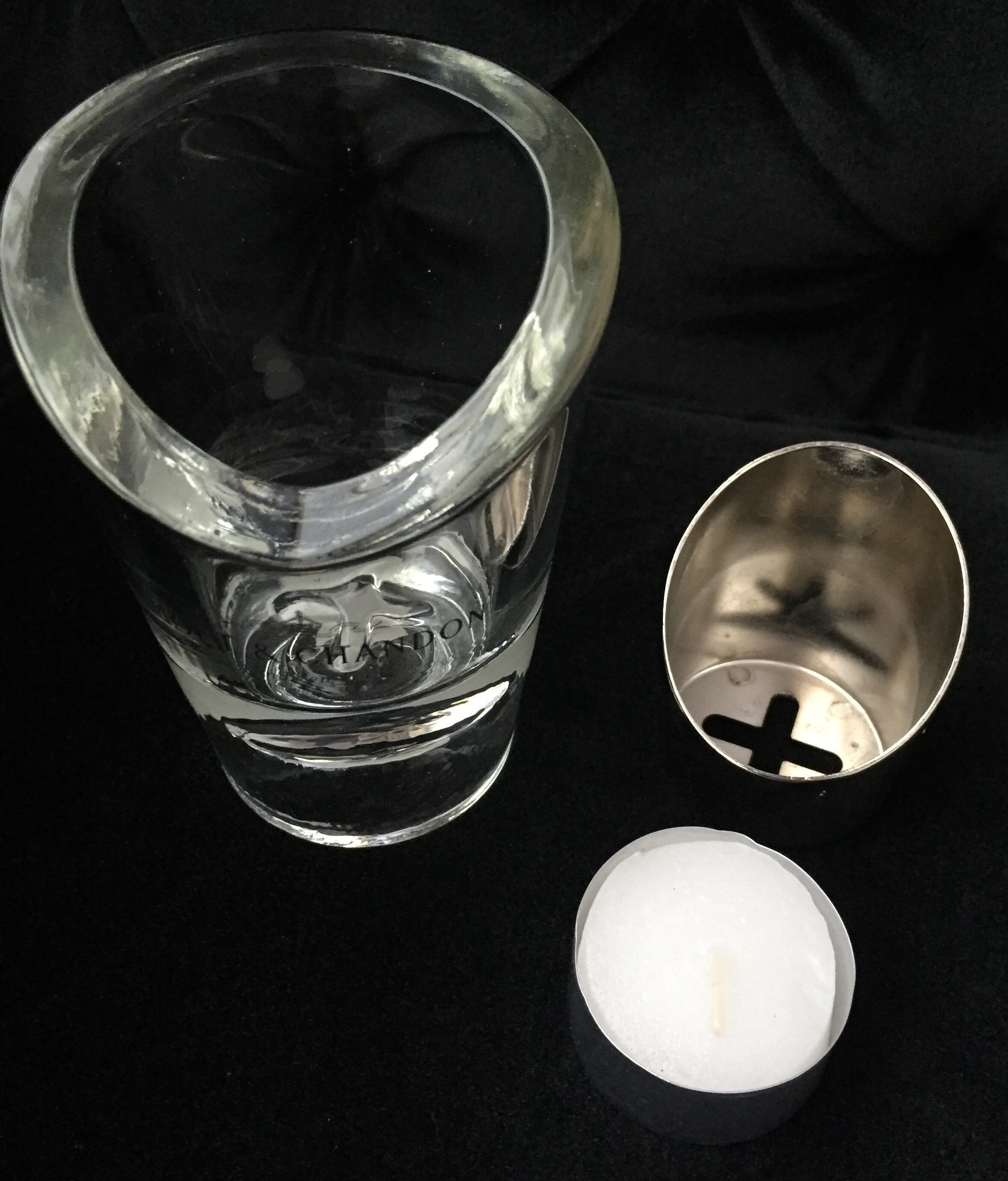 Moet Chandon Champagne Glass Tealight Complete With Chrome - Etsy