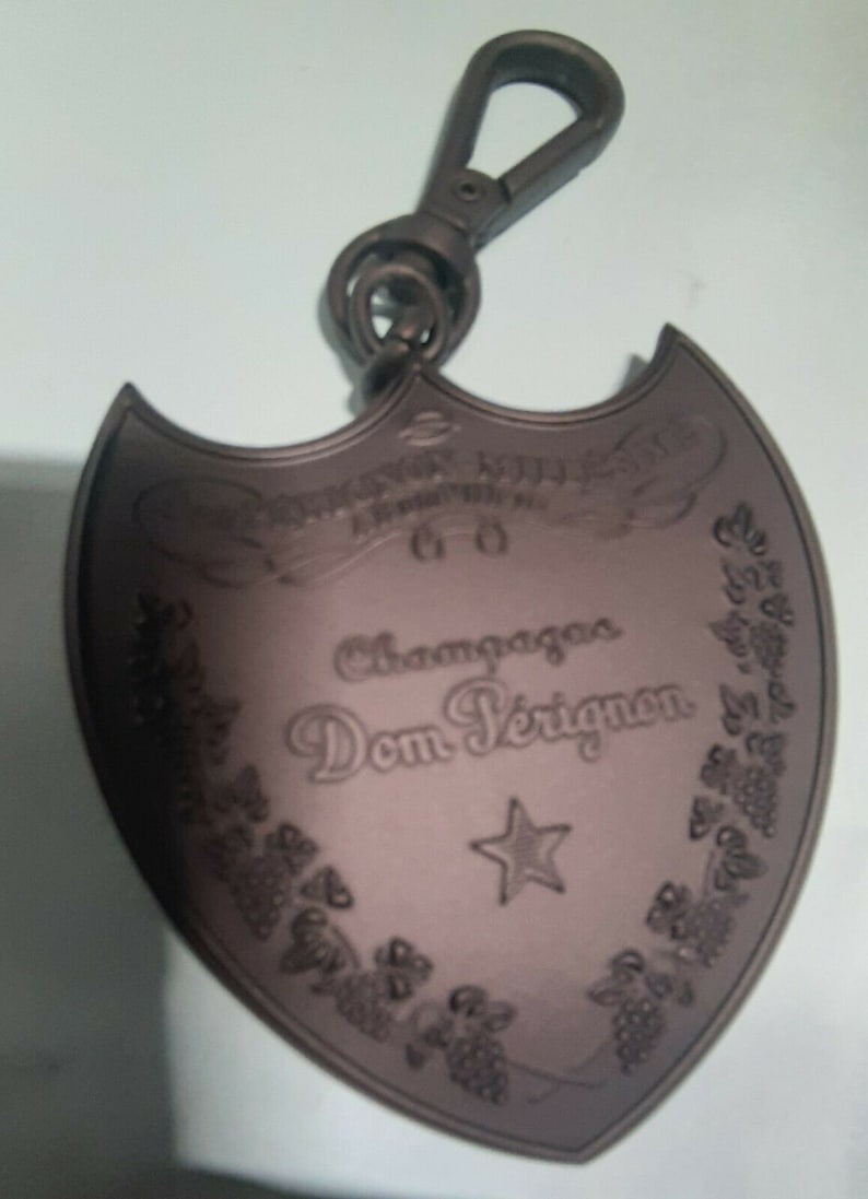 DOM PERIGNON Champagne Pewter Metal Tradmark Shield KEYRING - Etsy