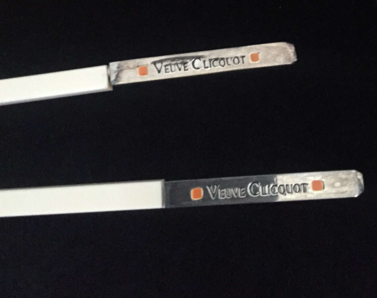 Veuve Clicquot Champagne Chopsticks, Silver Tipped, in Branded Bag - Etsy