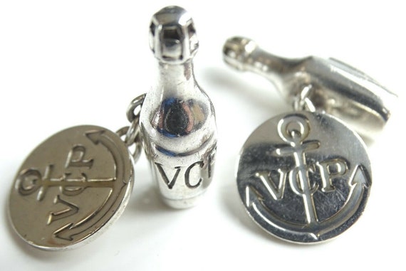 Veuve Clicquot Champagne VCP Bottle Cufflinks Ancho… - Gem