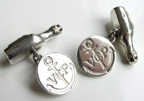 Veuve Clicquot Champagne VCP Bottle Cufflinks Ancho… - Gem