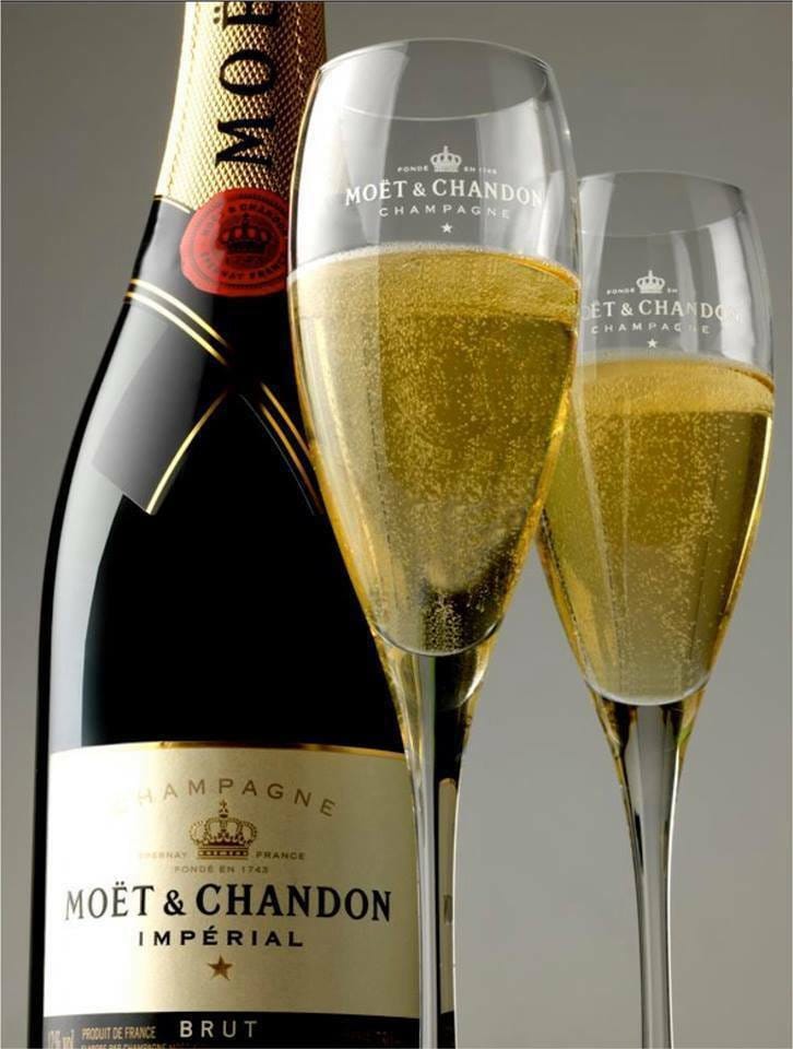 4 X Moet Chandon Champagne Flutes Glasses GLASS - Etsy