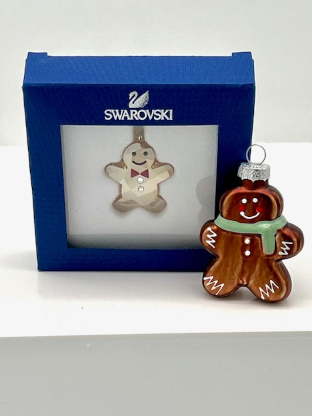 Swarovski Gingerbread Man Faceted Necklace with Chain, in Original Box ...